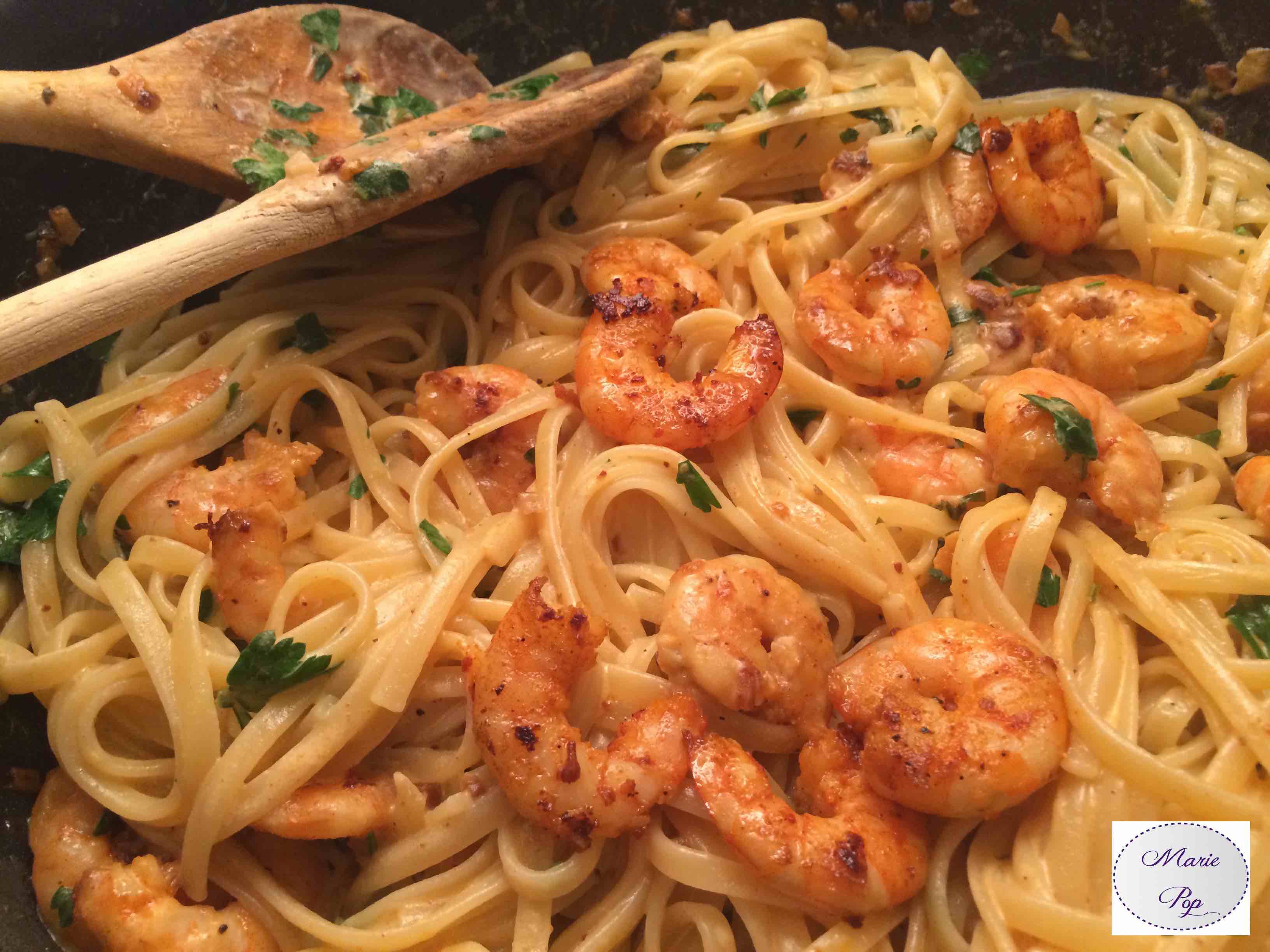 Pâtes aux crevettes bang bang - la recette